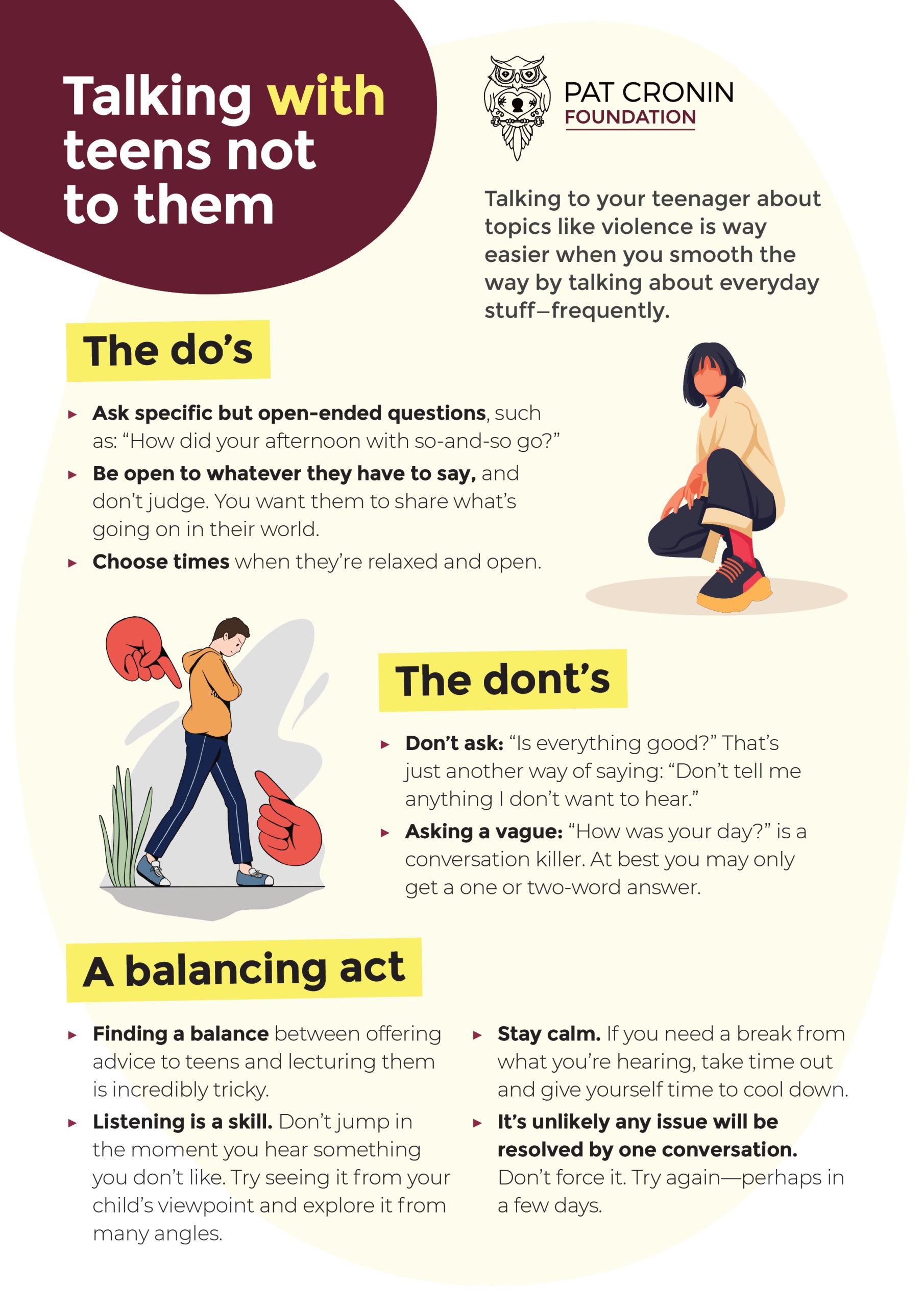 The conversation that could save your child's life - Pat Cronin Foundation